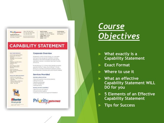 PSCC - Capability Statement Presentation | PPT