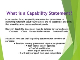 PSCC - Capability Statement Presentation | PPT