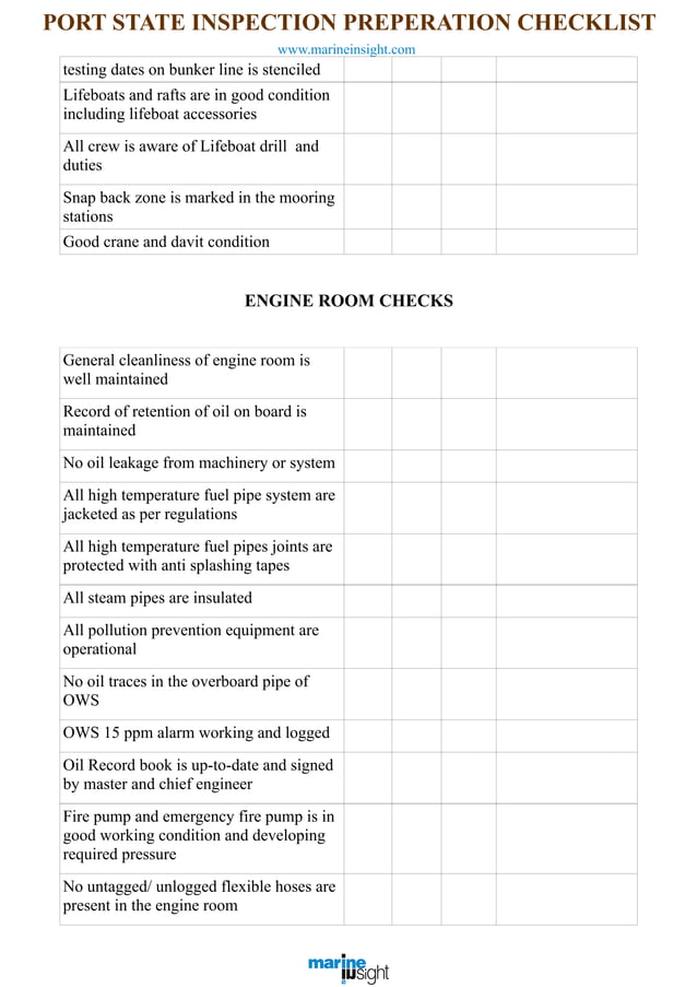 Psc checklist | PDF | Cruises | Travel Type