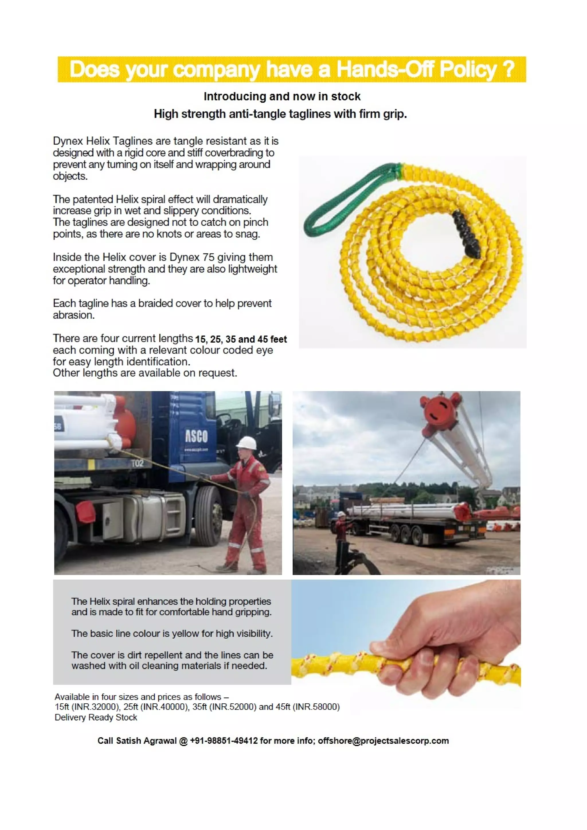 Dynex anti tangle taglines for guiding suspended loads | PDF