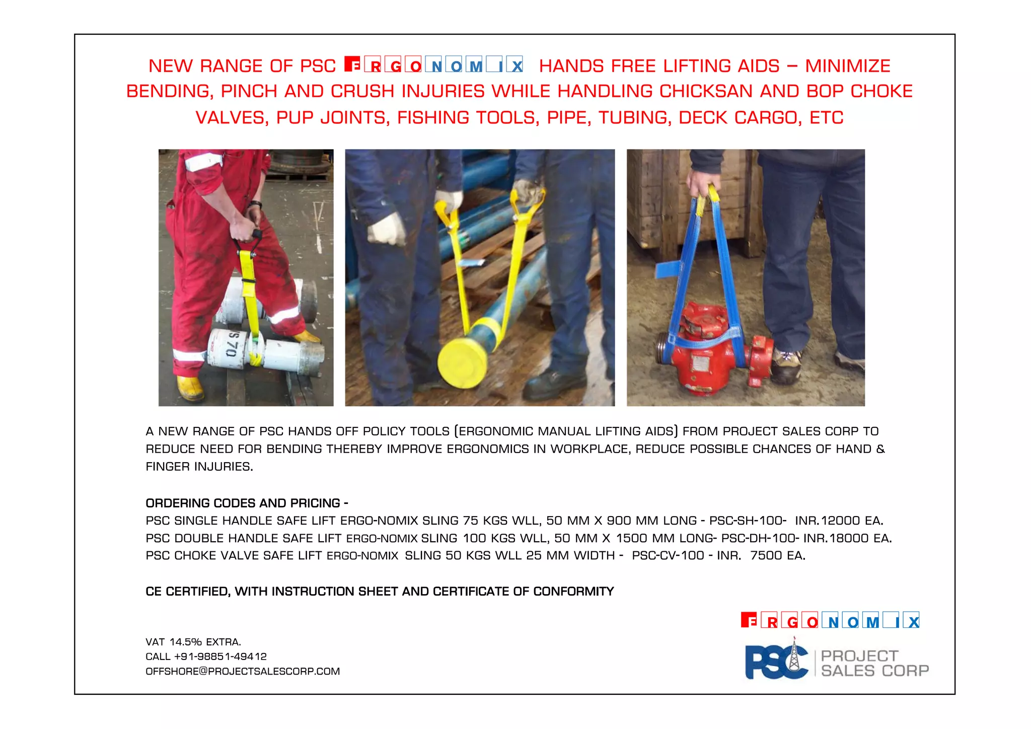 PSC ERGO-NOMIX Lifting Aids | PDF