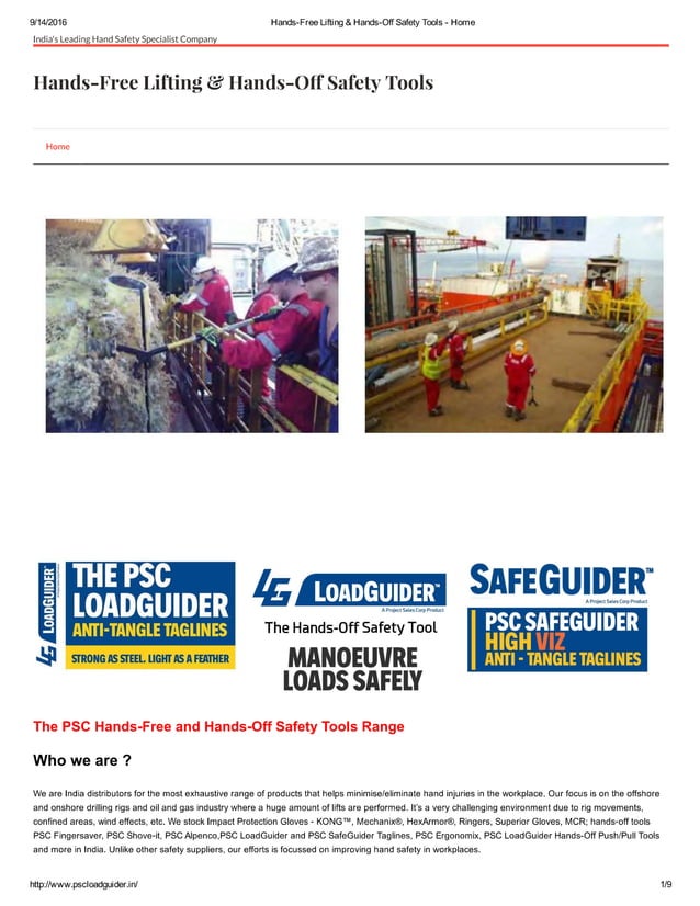 Hands-Free Lifting & Hands-Off Safety Tools | PDF