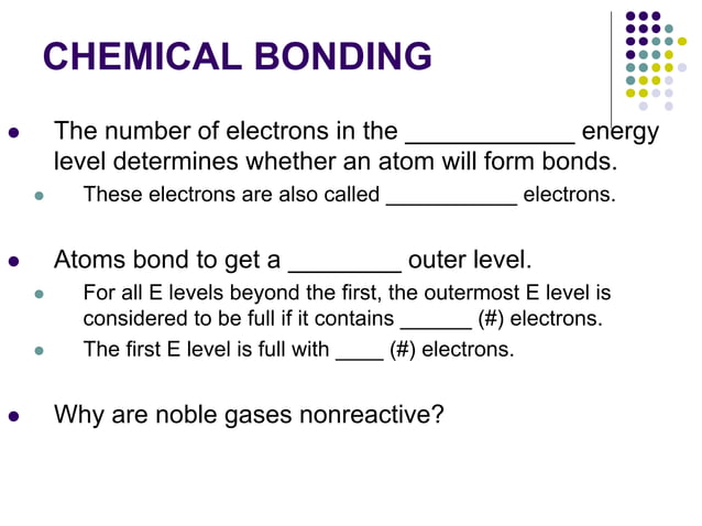 Chemical Bonding: Interaction of Matter | PPT | Chemistry | Science