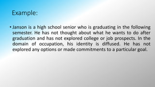 Pschology identity status by james marcia ppt | PPTX