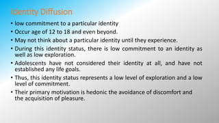 Pschology identity status by james marcia ppt | PPTX