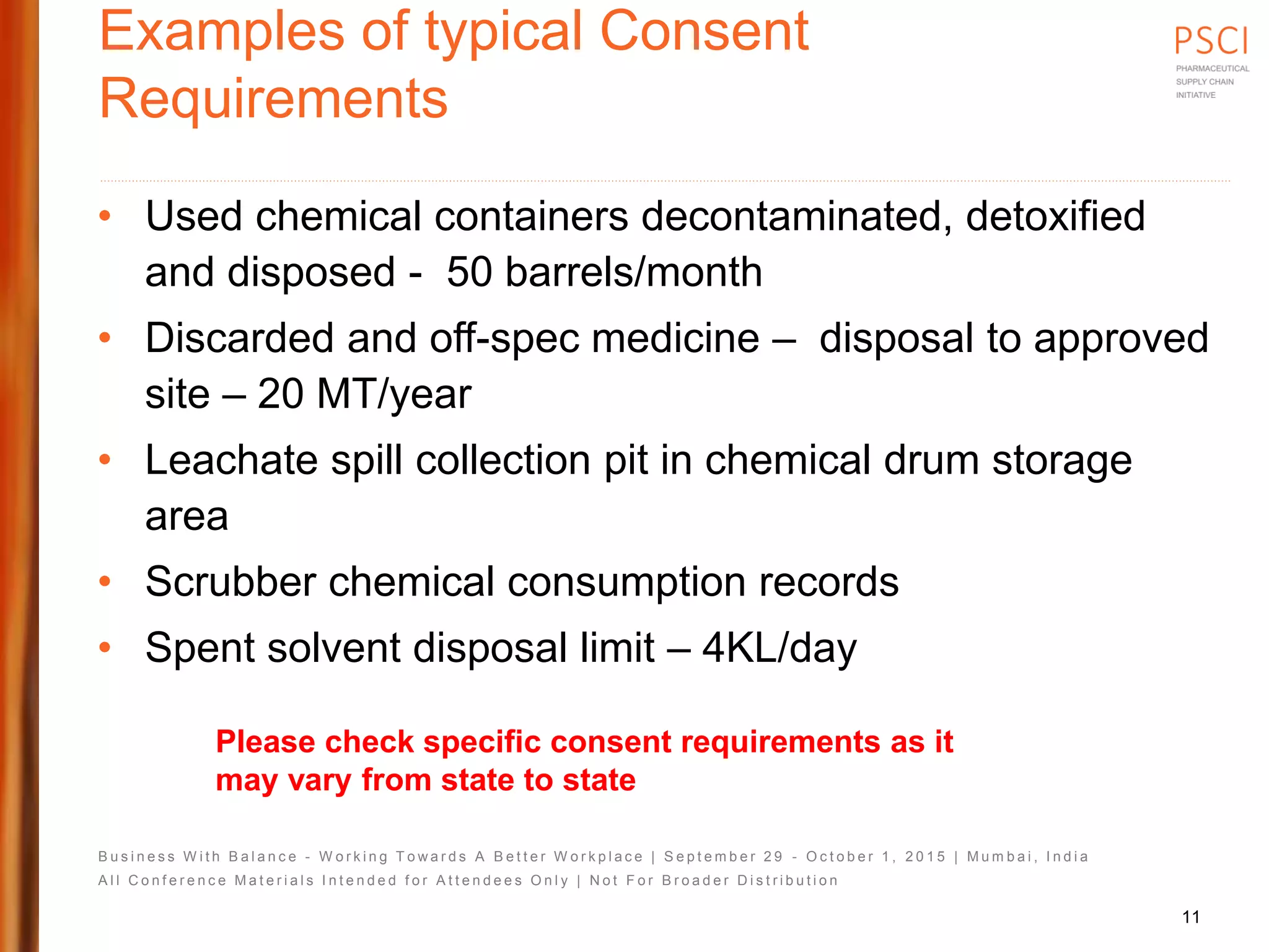 PSCI 1 Presentation environmental and safety regulatory overview by ...