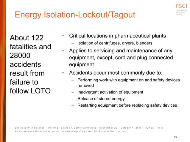 PSCI 1 Presentation environmental and safety regulatory overview by ...