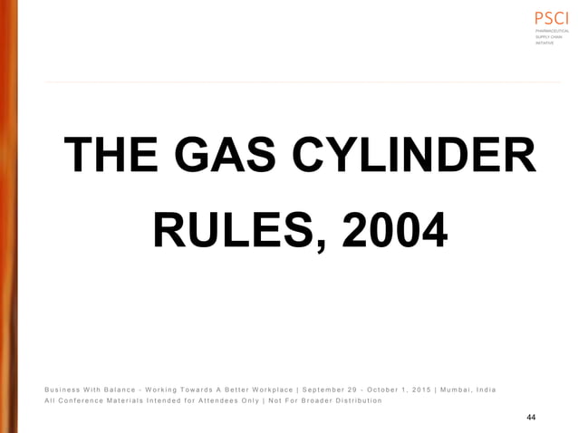 PSCI 1 Presentation environmental and safety regulatory overview by ...