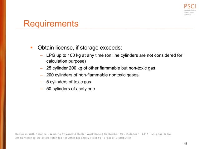 PSCI 1 Presentation environmental and safety regulatory overview by ...