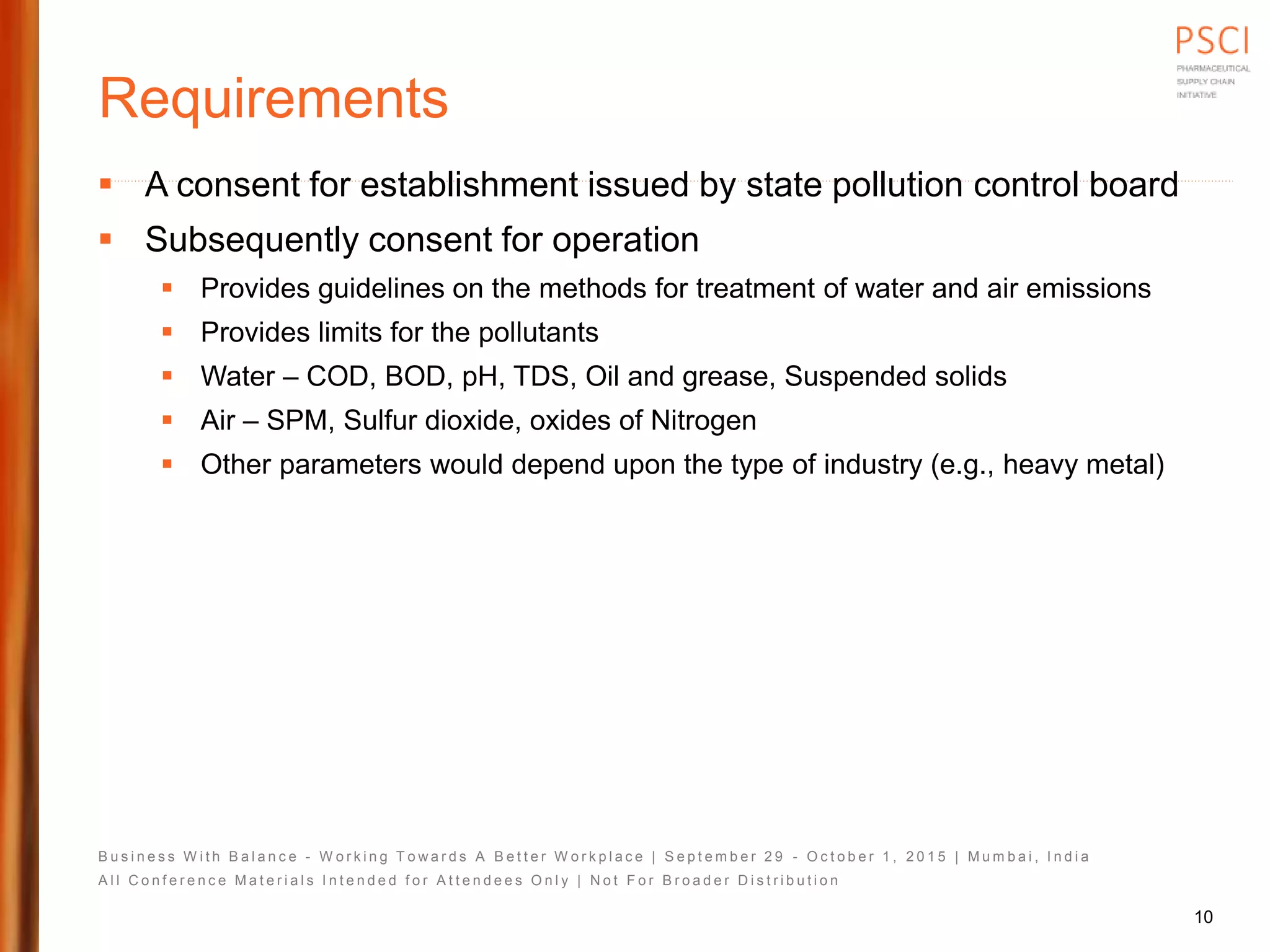 Psci 1 pres environmental and safety regulatory overview maharshi mehta ...