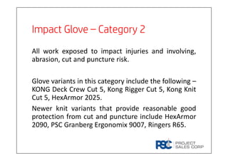 PSC Impact Glove Selection Guide 2016 | PPT