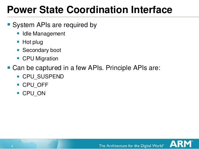 LCA13: Power State Coordination Interface