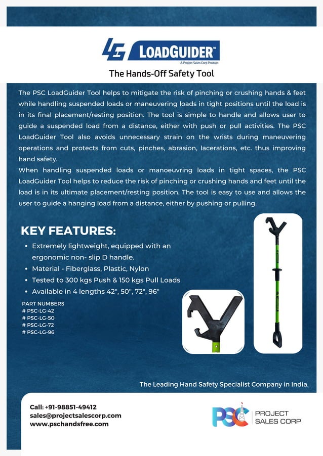 PSC LOADGUIDER PUSH/PULL HAND SAFETY TOOL | PDF