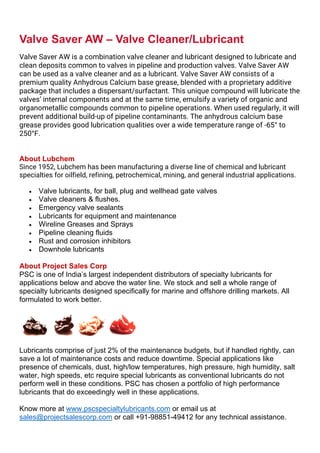 PSC Lubchem Range 2021 | PDF