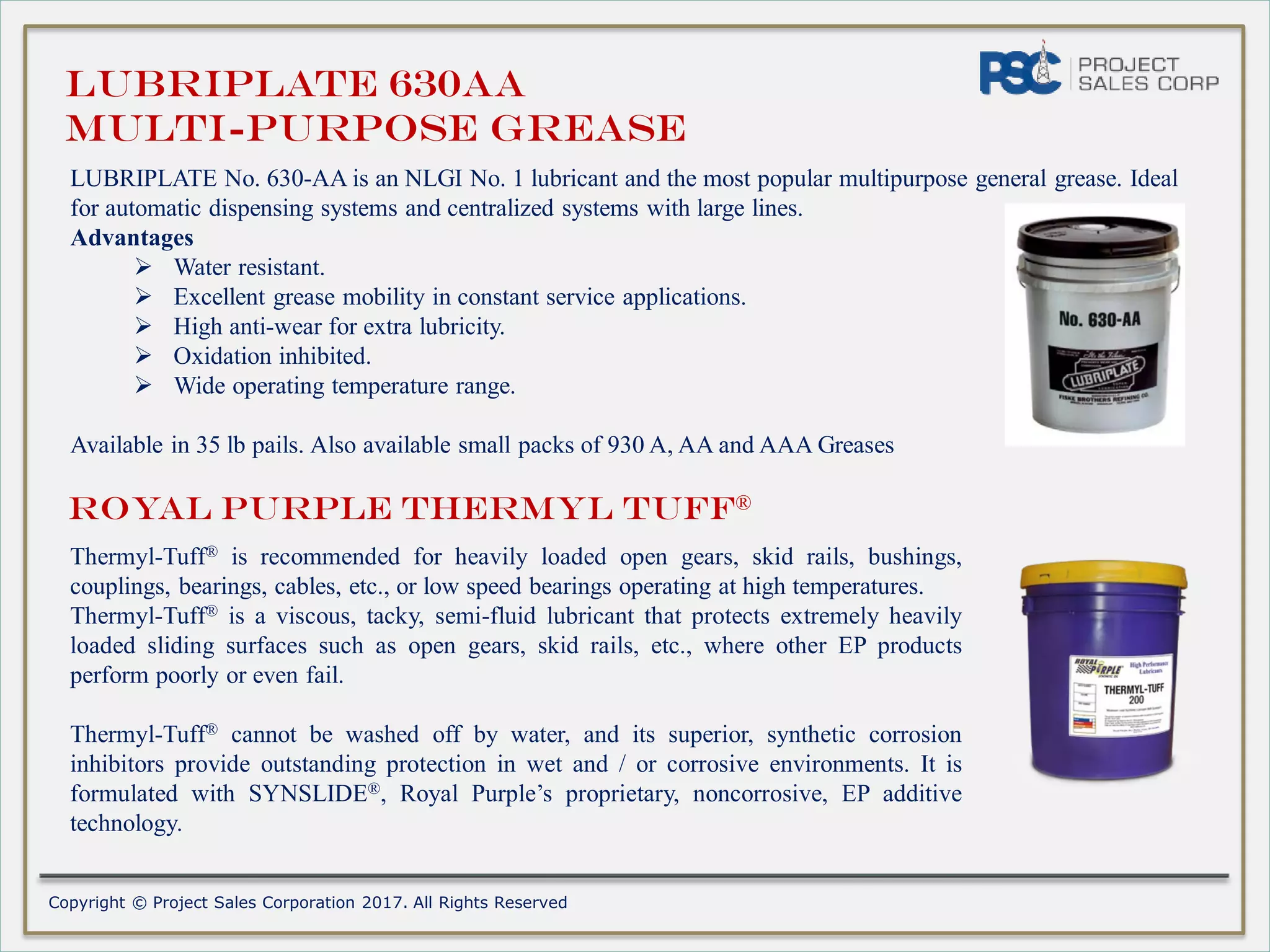 PSC Speciality Lubricants for Marine & Offshore 2017 | PDF