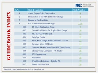 PSC Speciality Lubricants for Marine & Offshore 2017 | PDF