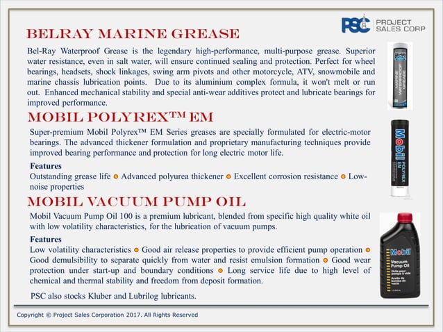 PSC Speciality Lubricants for Marine & Offshore 2017 | PDF