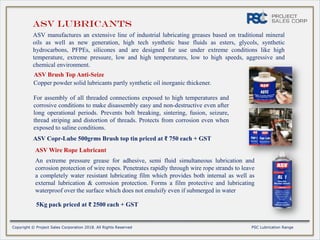 PSC Specialty Lubricants for the Marine & Offshore Drilling Industry | PPT
