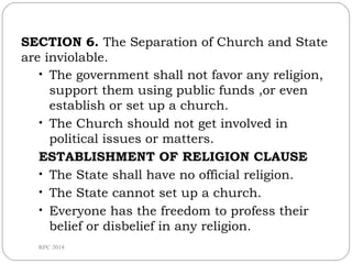 PSCN Lecture 3: Constitution Article 1 and 2 ( Section 1-6) | PPT