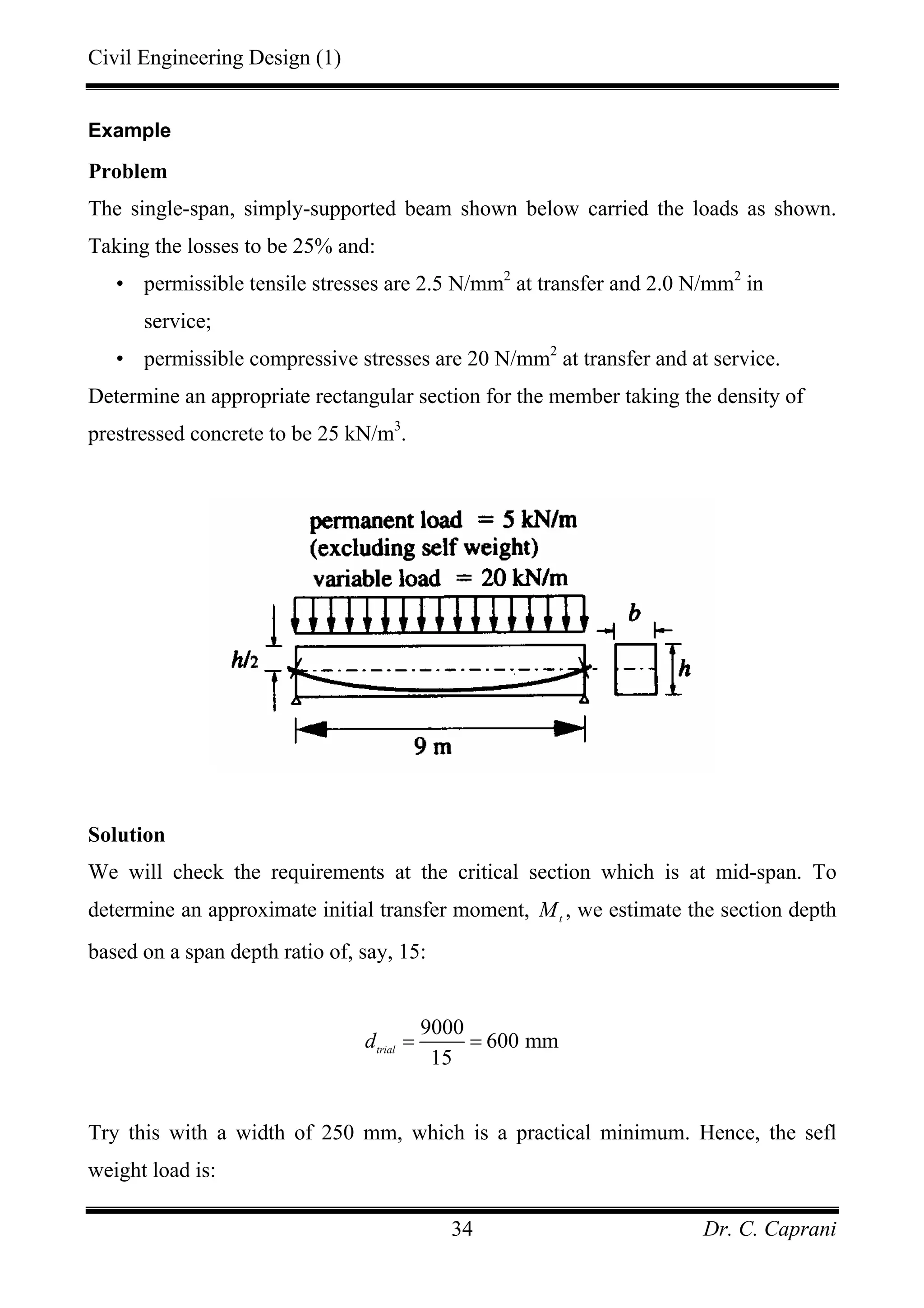Prestressed Concrete Design | PDF