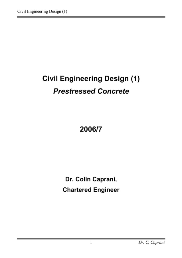 Prestressed Concrete Design | PDF