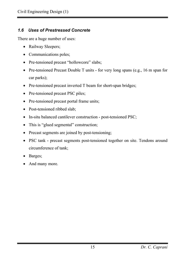 Prestressed Concrete Design | PDF