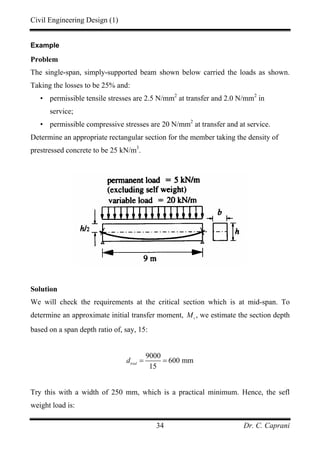 Prestressed Concrete Design | PDF
