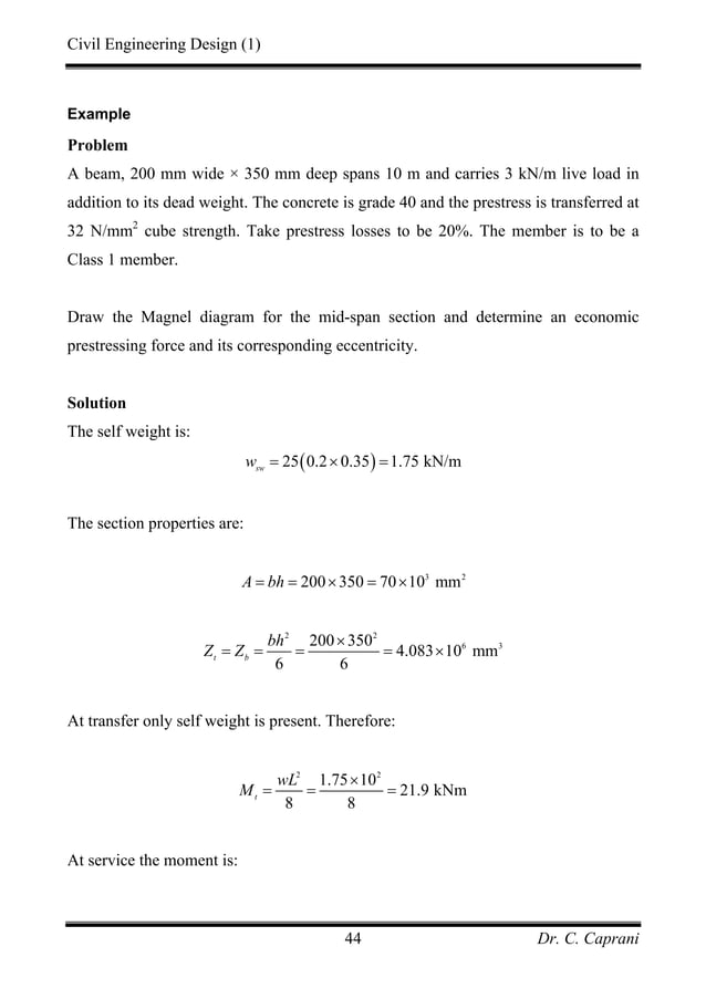 Prestressed Concrete Design | PDF