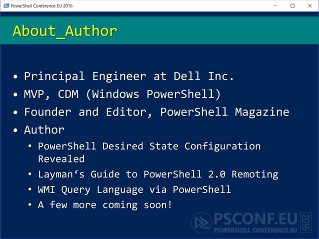 Operations Validation For Infrastructure As Code Psconfeu 2016 Ppt