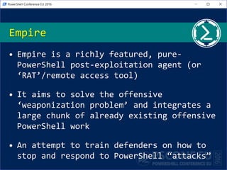 PSConfEU - Building an Empire with PowerShell | PPT