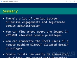 PSConfEU - Offensive Active Directory (With PowerShell!) | PPTX