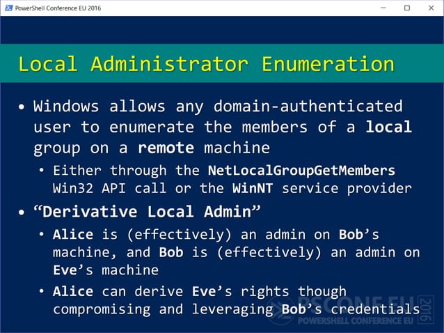 PSConfEU - Offensive Active Directory (With PowerShell!) | PPTX