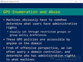 PSConfEU - Offensive Active Directory (With PowerShell!) | PPTX