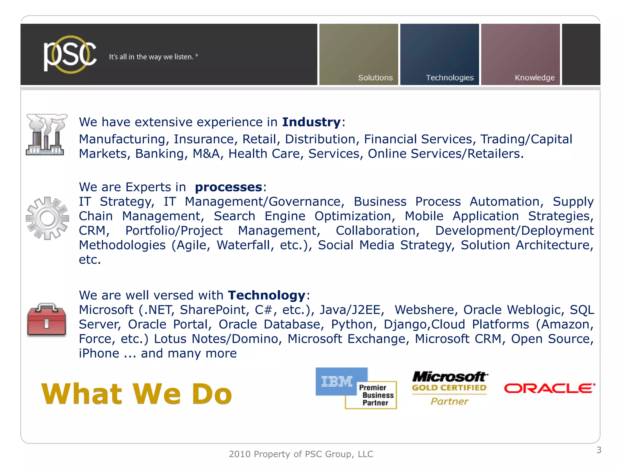 About Psc Group Ppt