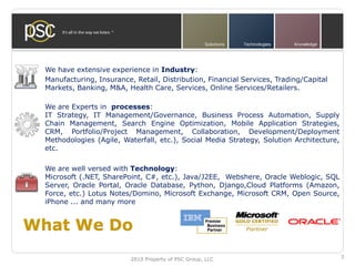 About PSC Group | PPT