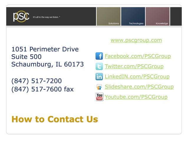 About PSC Group | PPT