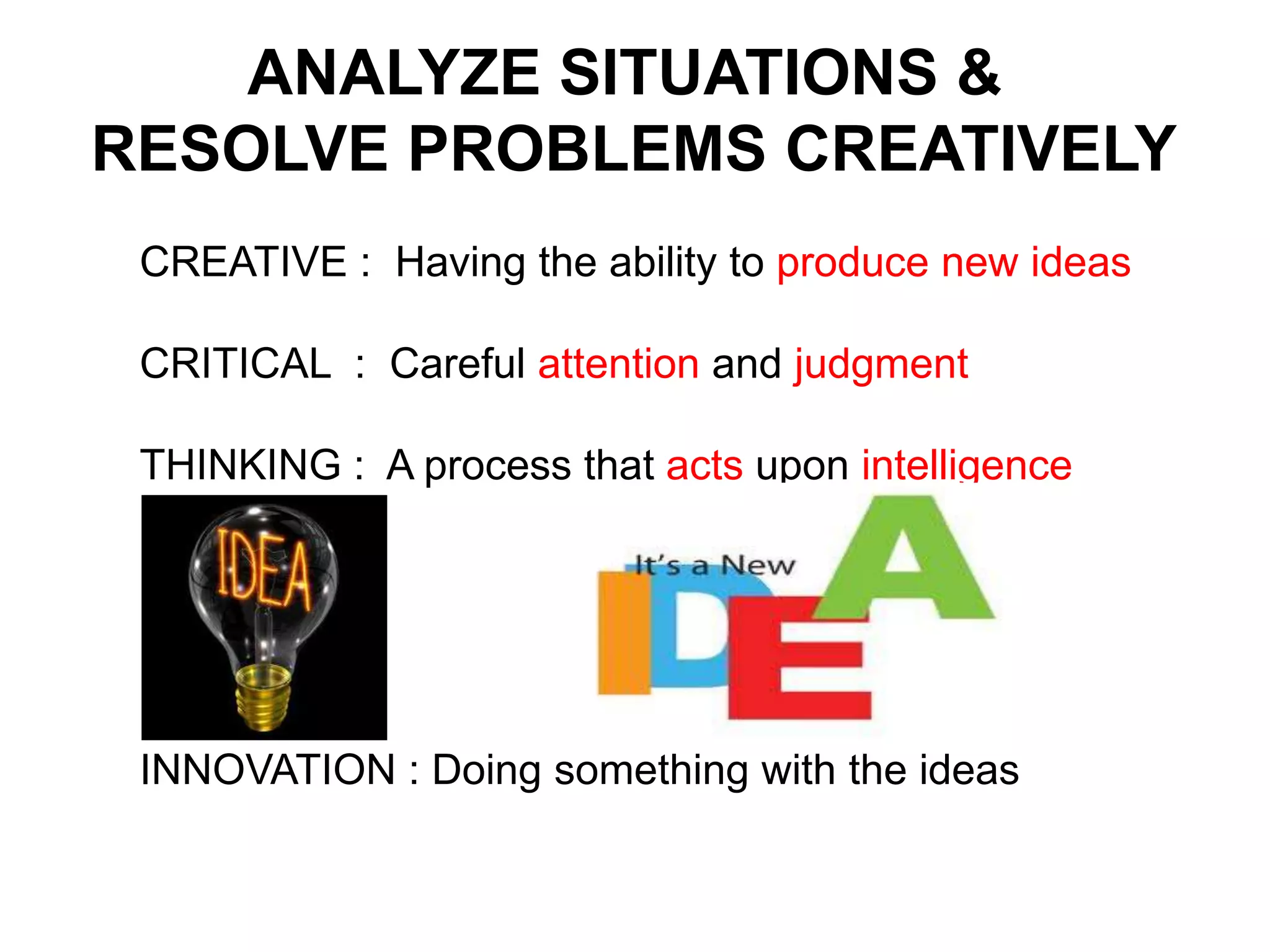 Problem Solving & Critical Thinking Skills | PPTX