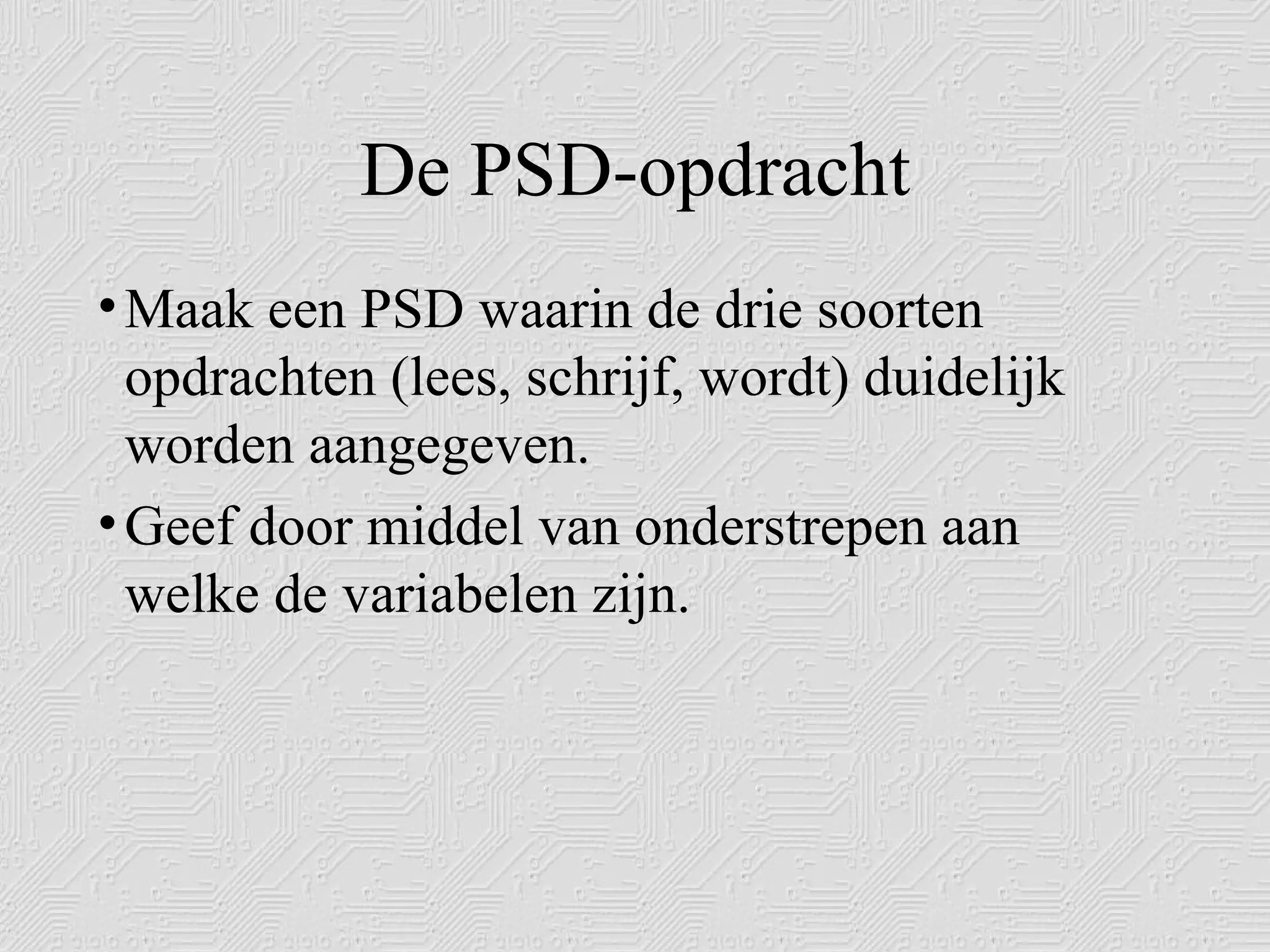 Psd - Programma Structuur Diagram | PPT