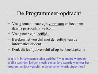 Psd - Programma Structuur Diagram | PPT