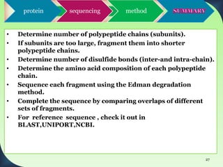 Protein sequence determinatiom | PPTX