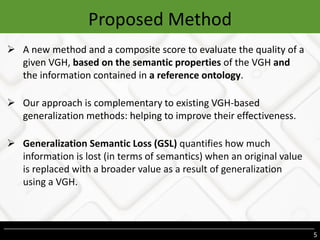Ontology-Based Quality Evaluation of VGHs for Data Anonymization | PPT