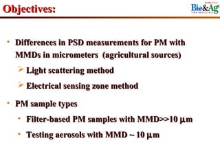 Techniques for Determining Particle Size Distribution (PSD) of ...