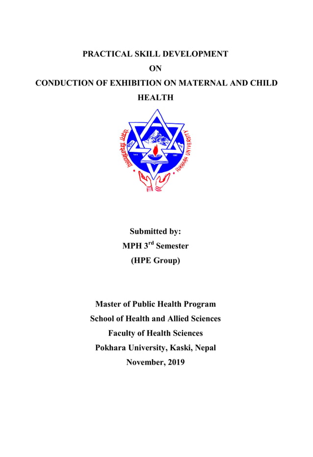 PRACTICAL SKILL DEVELOPMENT ON CONDUCTION OF EXHIBITION ON MATERNAL AND CHILD HEALTH | PDF