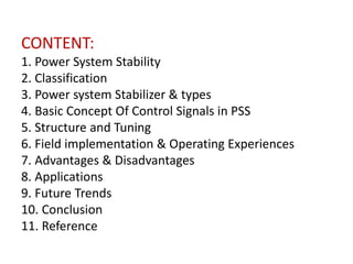 Power System Dynamics and Control Presentation on Unit 3 | PPT