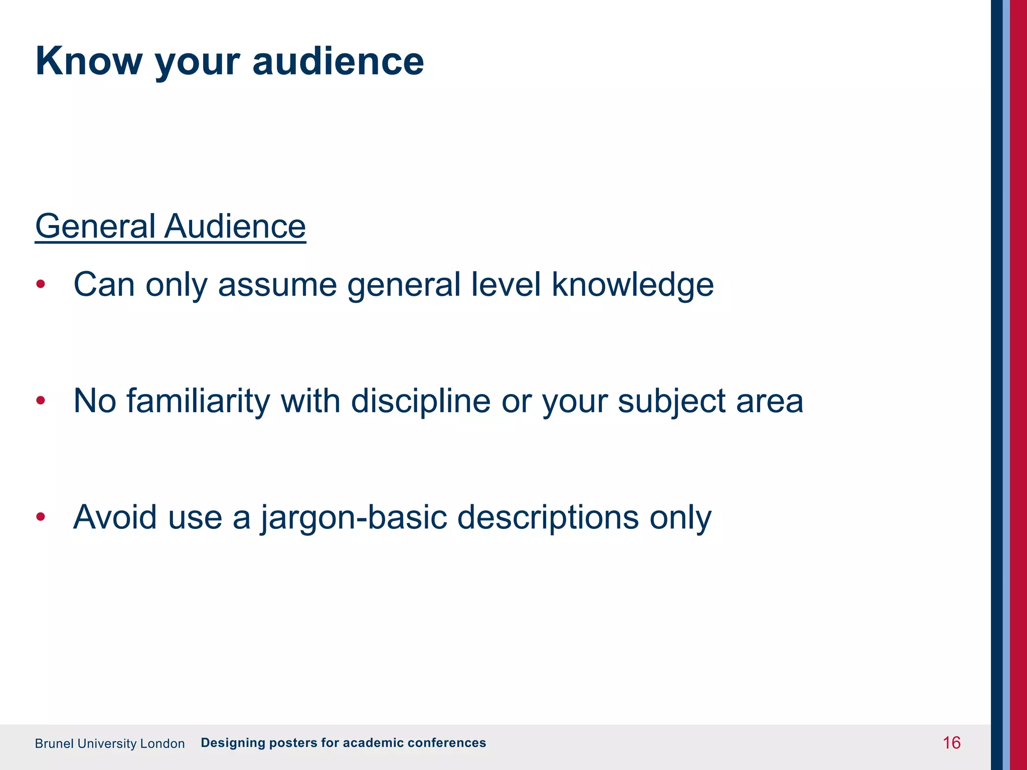 Presentation skills designing posters for academic conferences | PDF