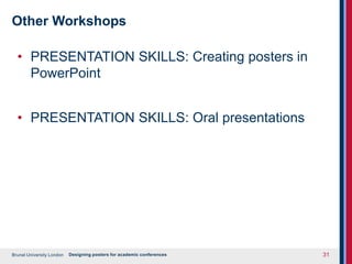 Presentation skills designing posters for academic conferences | PPT