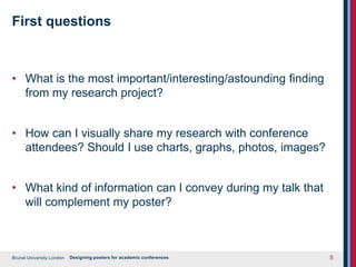 Presentation skills designing posters for academic conferences | PPT