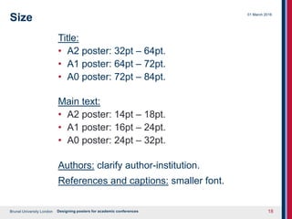Font Size For A1 Poster