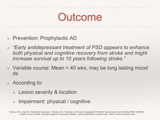 Post stroke depression | PPTX