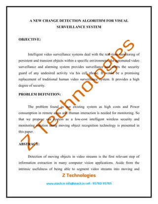 Psdot 7 change detection algorithm for visual | PDF